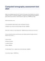 Computed tomography assessment test 2024 - DocMerit