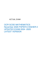 OCR GCSE MATHEMATICS 2024 -2025 - DocMerit