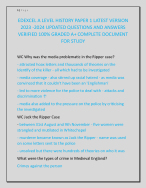 EDEXCEL A LEVEL HISTORY PAPER 1 LATEST VERSION 2023 -2024 UPDATED ...