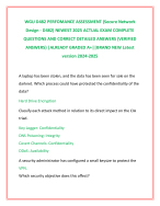 WGU D482 PERFOMANCE ASSESSMENT (Secure Network Design - D482) NEWEST 2025 ACTUAL EXAM COMPLETE ...