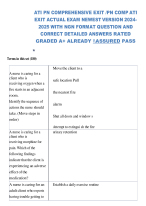 ATI PN COMPREHENSIVE EXIT /PN COMP ATI EXIT ACTUAL EXAM NEWEST VERSION ...