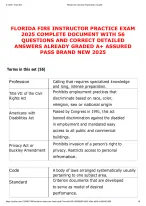 FLORIDA FIRE INSTRUCTOR PRACTICE EXAM 2025 COMPLETE DOCUMENT - DocMerit