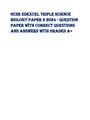 GCSE EDEXCEL TRIPLE SCIENCE BIOLOGY PAPER 2 2024 - QUESTION PAPER WITH ...