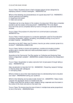 CS110 LECTURE EXAM 2 REVIEW True or False: Clustered column charts compare values across ...