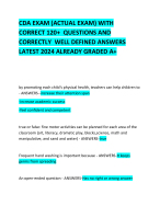 CDA Exam Practice | 75 Questions with 100% Correct Answers - DocMerit