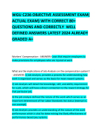 WGU C236 OBJECTIVE ASSESSMENT EXAM( ACTUAL EXAM) WITH CORRECT 80 ...