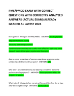 PMS/PMDD EXAM WITH CORRECT QUESTIONS WITH CORRECTRY ANALYZED ANSWERS ...