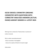 IGCSE EDEXCEL CHEMISTRY (ORGANIC CHEMISTRY) WITH QUESTIONS WITH ...