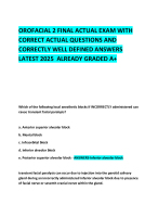 OROFACIAL 2 FINAL ACTUAL EXAM WITH CORRECT ACTUAL QUESTIONS AND ...