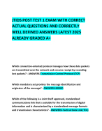 JTIDS POST TEST 1 EXAM WITH CORRECT ACTUAL QUESTIONS AND CORRECTLY WELL ...