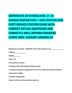 CERTIFICATE OF FITNESS FOR : P- 15 HANDLE MOTOR FUEL – GAS STATION AND ...
