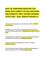 Boat Ed Test (NEW 2025/ 2026 Update) Questions & Answers| Grade A| 100% ...