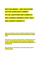 RED FLAG MANIA – WGU D223 EXAM (ACTUAL EXAM) WITH CORRECT ACTUAL ...