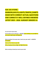 ASA 103 ATONS : MARKERS,BOUYS,LIGHTS,TRAFFIC,CHARTS EXAM WITH CORRECT ...