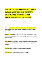 LASD SGT 2025 PT 4 EXAM WITH CORRECT ACTUAL QUESTIONS AND CORRECTLY ...