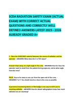 SCDA RADIATION SAFETY EXAM (ACTUAL EXAM) WITH CORRECT ACTUAL QUESTIONS ...