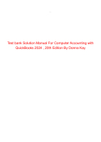 Test bank Solution Manual For Computer Accounting with QuickBooks 2024 ...