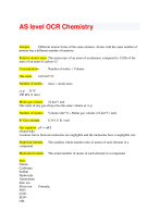 AS level OCR Chemistry - DocMerit