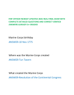 FMF OFFICER – QUESTIONS WITH CORRECT SOLUTIONS - DocMerit