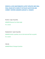 EDEXCEL A LEVEL MATHEMATICS LATEST UPDATED 2025 REAL FINAL EXAM WITH ...