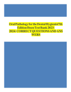 ORAL PATHOLOGY FINAL EXAM QUESTIONS WITH CORRECT ANSWERS - DocMerit