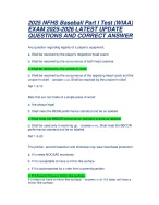 2025 NFHS Baseball Part I Test – WIAA Exam - DocMerit