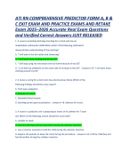 ATI RN COMPREHENSIVE PREDICTOR FORM A, B & C EXIT EXAM AND PRACTICE EXAMS AND RETAKE Exam 2025 ...