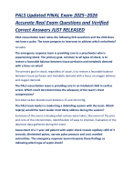 PALS Updated FINAL Exam 2025–2026 – Pediatric Advanced Life Support ...