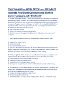 TNCC 9th Edition Final Test Exam 2025–2026 Trauma Nursing Certification ...