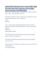 AACN ECCO Pulmonary Part 1 Exam 2025–2026 (Essentials of Critical Care ...