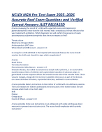NCLEX NGN Pre-Test Exam 2025–2026 NCLEX Next Generation Accurate Real ...