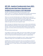 INP 100 - Inpatient Fundamentals Exam 2025–2026 assessments in ...