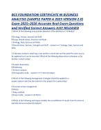 BCS FOUNDATION CERTIFICATE IN BUSINESS ANALYSIS (SAMPLE PAPER A 2025 ...