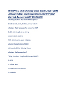 WolfPACC Immunology Clues Exam 2025–2026 High-Yield Medical Board Accurate Real Exam Questions ...