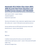 Heartcode ACLS Online Class Exam 2025–2026 Advanced Cardiovascular Life ...
