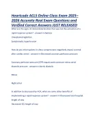 Heartcode ACLS Online Class Exam 2025–2026 Advanced Cardiovascular Life ...