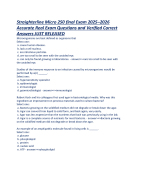 Straighterline Micro 250 final Exam 2025–2026 Microbiology Course ...