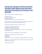 Georgia Life, Accident, & Sickness Xcel Exam Simulation 2025–2026 State ...