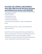 ATLS (Advanced Trauma Life Support) POST TEST VERSION 1 AND VERSION 2 ...