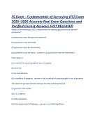 FS Exam - Fundamentals of Surveying (FS) Exam 2025–2026 Accurate Real ...
