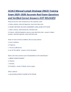 ACOLS Manual Lymph Drainage (MLD) Training Exam 2025–2026 therapists ...
