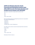 CBSPD (Certification Board for Sterile Processing and Distribution ...