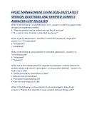 FPGEE Pharmacy Management EXAM 2026-2027 LATEST VERSION QUESTIONS AND ...