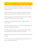 Prophecy Core Mandatory Part 3 Exam Questions With Correct Verified ...