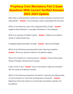 Prophecy Core Mandatory Part 2 Exam Questions With Correct Verified ...