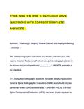 EFMB WRITTEN TEST STUDY GUIDE (2024) QUESTIONS WITH CORRECT COMPLETE ...