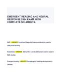 EMERGENT READING AND NEURAL RESPONSE 2024 EXAM WITH COMPLETE SOLUTIONS ...