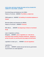 OCPD-CDSA AND NSAA EXAM |2024-2025 ACTUAL EXAM WITH COMPLETE SOLUTIONS ...