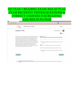 ATI TEAS VERSION 7 READING EXAM QUESTIONS WITH ANSWERS | TEAS ...