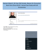 Neck Pain Case Study Week 9 Ihuman Analysis Of A 30 Year Old Female
